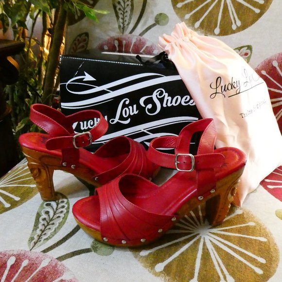 Lucky Lou Shoes | Shoes | Lucky Lou Shoes 95s Style Red Leather Rockin ...